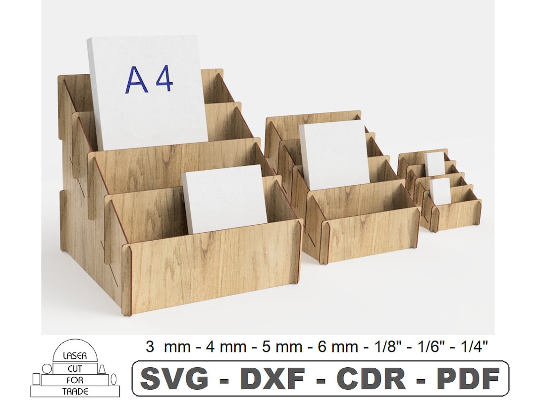 Retail Counter Display Stand Laser Cut Template 3 Sizes Craft Booth Market Stall Organizer ...