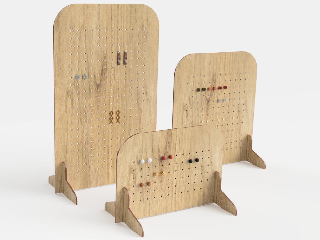 Simple Earring Showcase Set 3 Sizes Earring Organizer Laser - Etsy