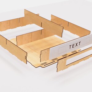Table Organizer of 5 Drawers Laser Cut Files • Stacking Box • Storage ...