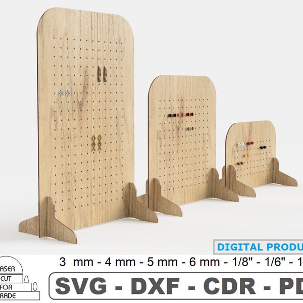 Laser File Earring Holder - Etsy