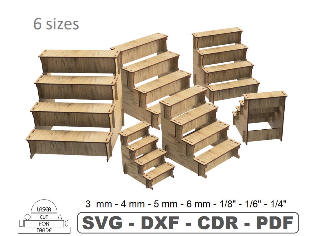 Shelf Retail Counter Display Stand Cupcake Stand Display Shelves Laser ...