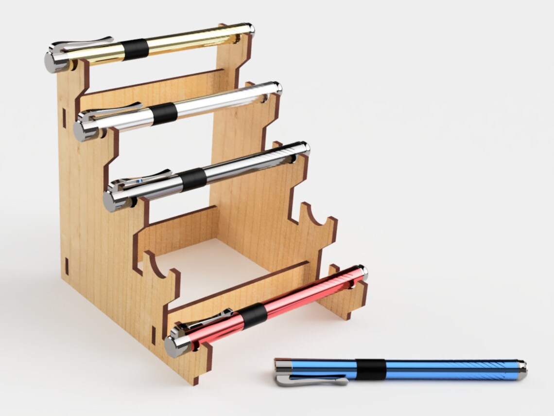 Stand for Five Pens • Laser Cut Files • Pencil Holder File • Pen ...