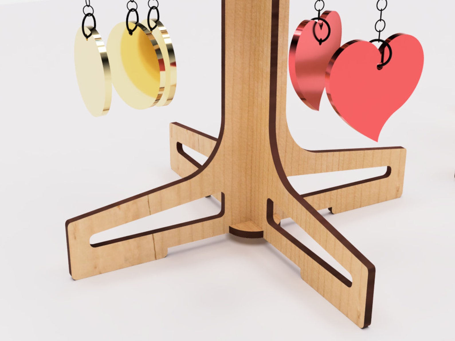 Round Retail Stand for Keychains Laser Cut 2 Sizes • Jewelry Display ...