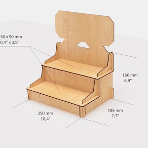 Trading Market Shelves Laser Cut Files • Retail Stand SVG • Cupcake ...