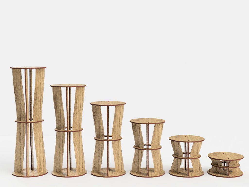 Retail Display Stand Column Laser Cut Single-level Stand 6 Sizes Round ...