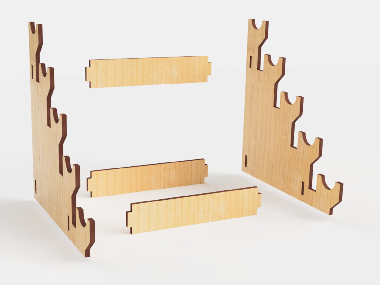 Stand for Five Pens Laser Cut Files Pencil Holder File Pen Display SVG ...