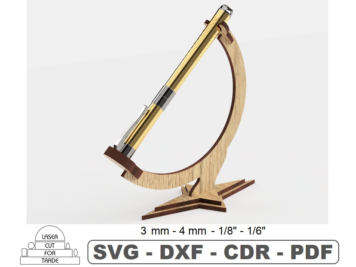Pen Stand Laser Cut File Pen Holder Digital File Pen Display SVG Pen ...