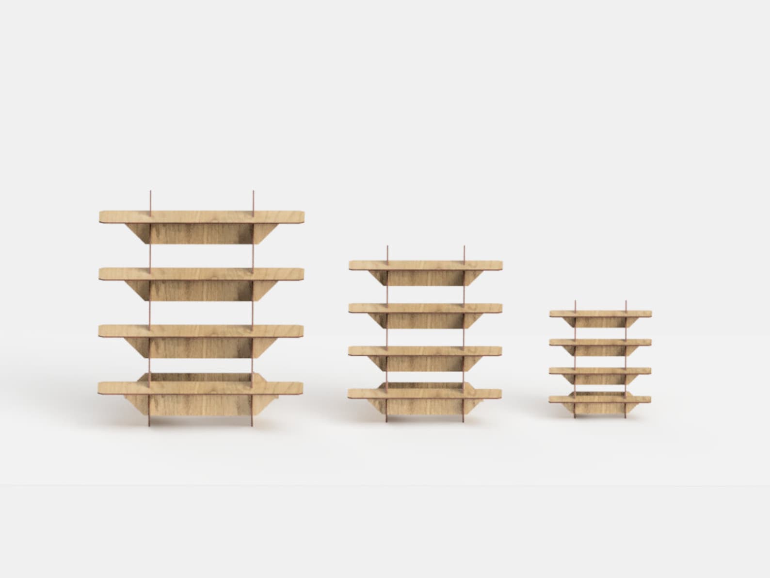 4 Layer Retail Counter Display Stand Set 3 Sizes Store Shelves Display ...