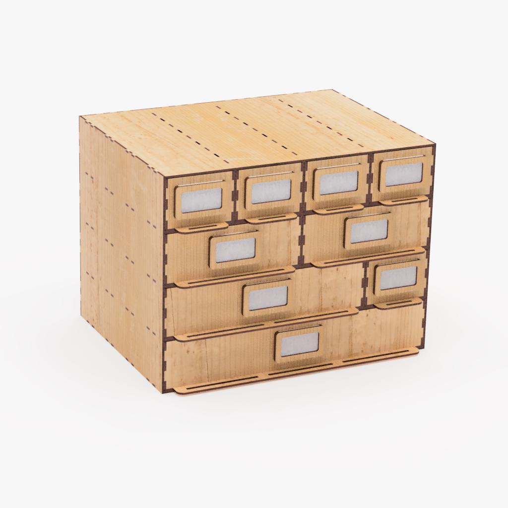 Laser Cut Drawer Organizer Constructor Box, Modular Storage System ...