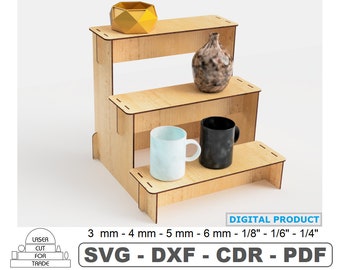 Retail Counter Display Stand Laser Cut Template 3 Sizes | Craft Booth ...