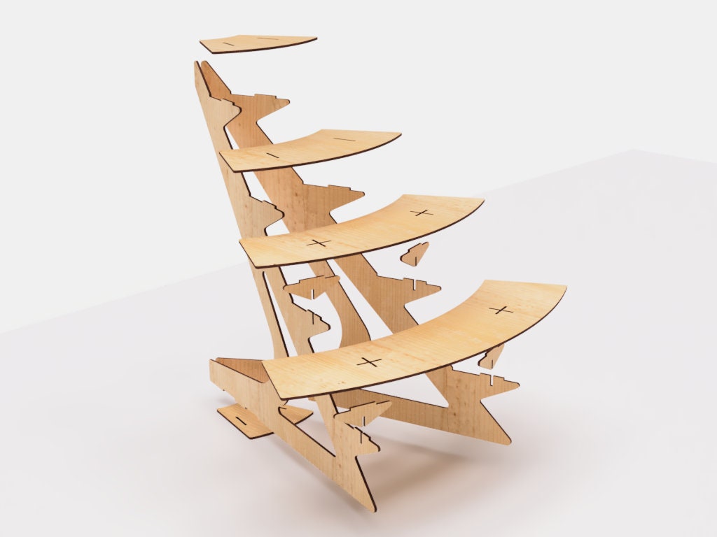 Rounded Stand Shelves SVG Laser Cut Files Retail Stand SVG Files Indoor ...