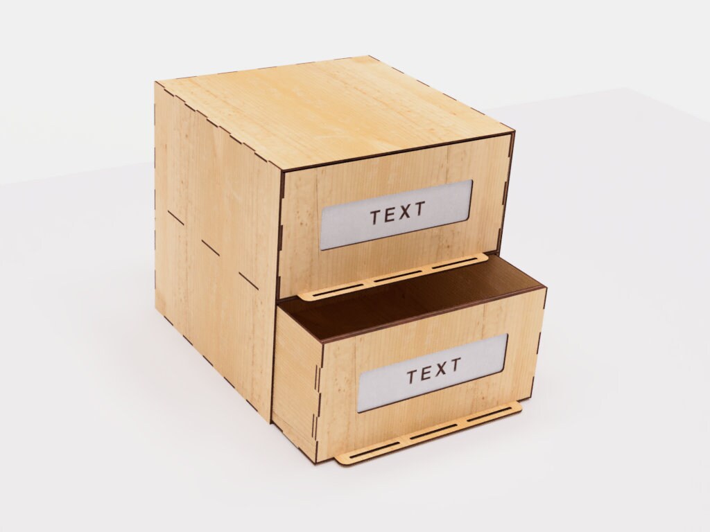 Drawer Organizer Laser Cut Files Storage Boxes With Handles Chest of ...