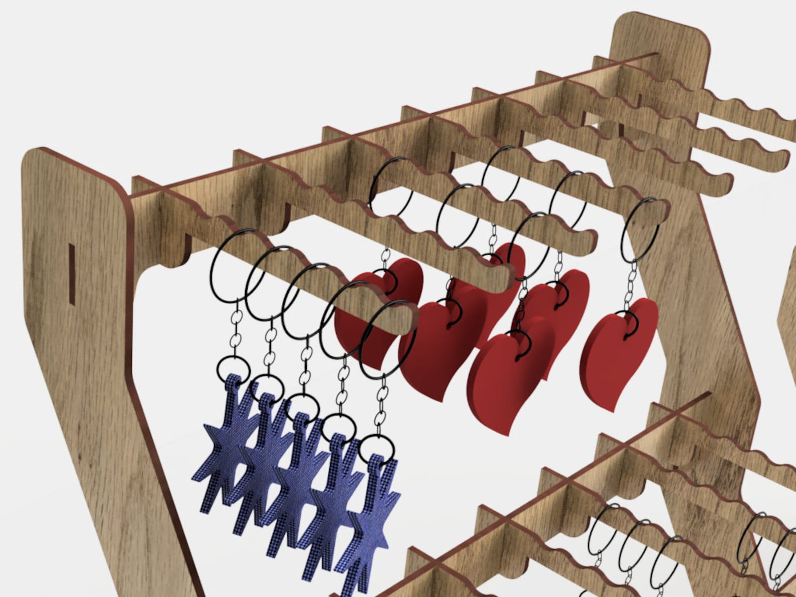 Keychain Display Stand Laser Cut 3 Size | Handicraft Display | Market ...