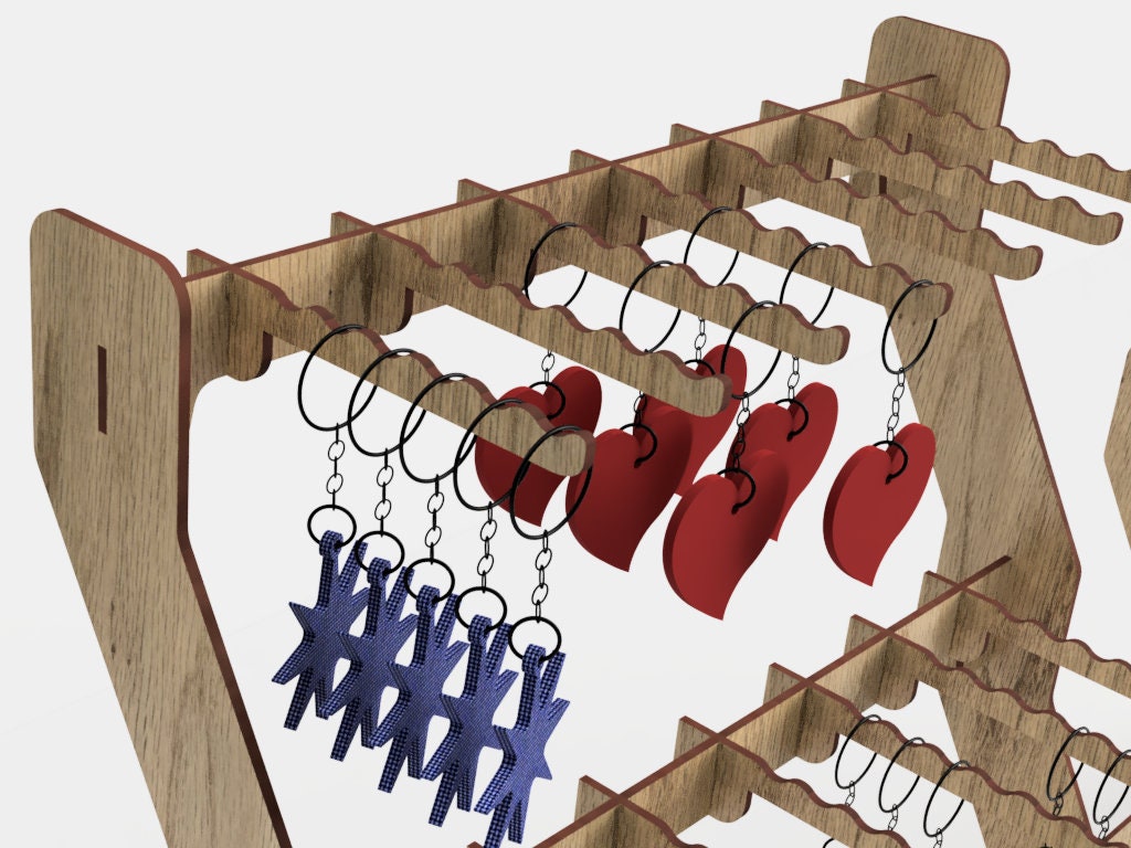 Keychain Display Stand Laser Cut 3 Size Handicraft Display Market ...