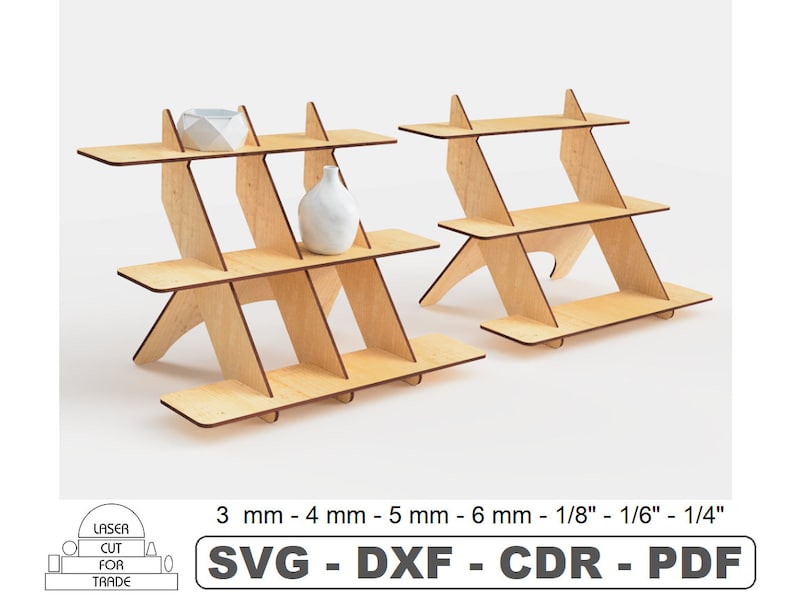 Laser Cut Retail Display Stand Retail Shelving Mobile Showcase 3 Tiered ...