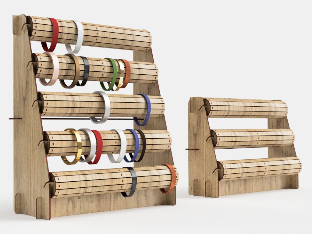Bracelet Display Stand 2 Size 5 and 3 Rows Laser Cut Watch Stand ...