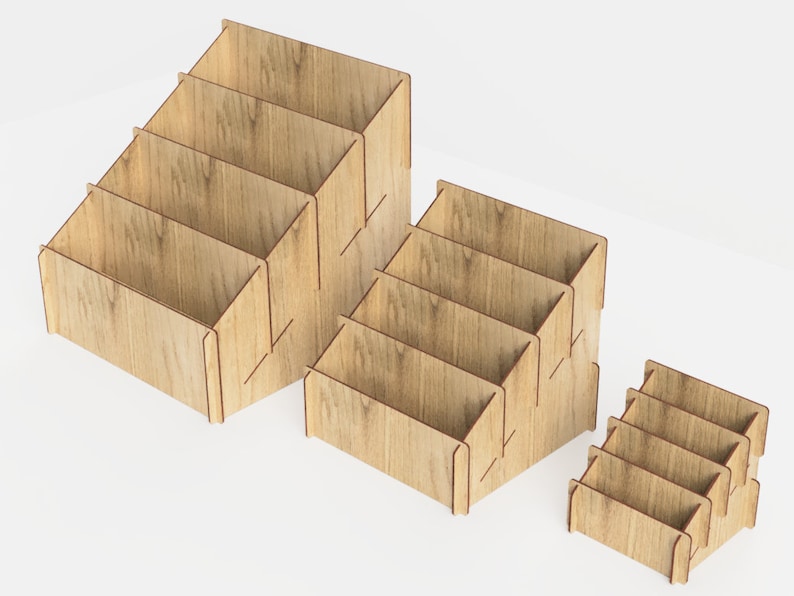 Retail Counter Display Stand Laser Cut Template 3 Sizes Craft Booth Market Stall Organizer ...