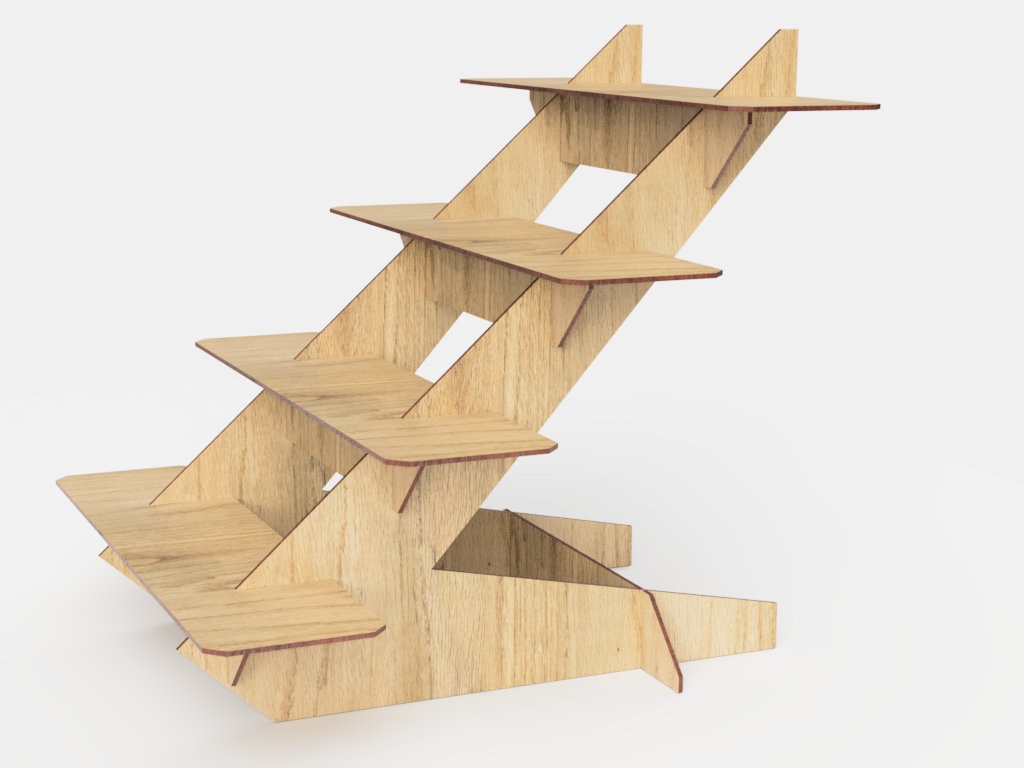 4 Layer Retail Counter Display Stand Set 3 Sizes Store Shelves Display ...