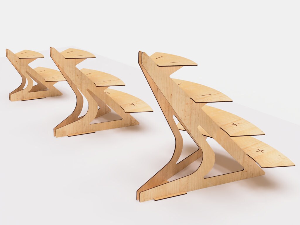 Rounded Stand Shelves SVG Laser Cut Files • Retail Stand SVG Files ...