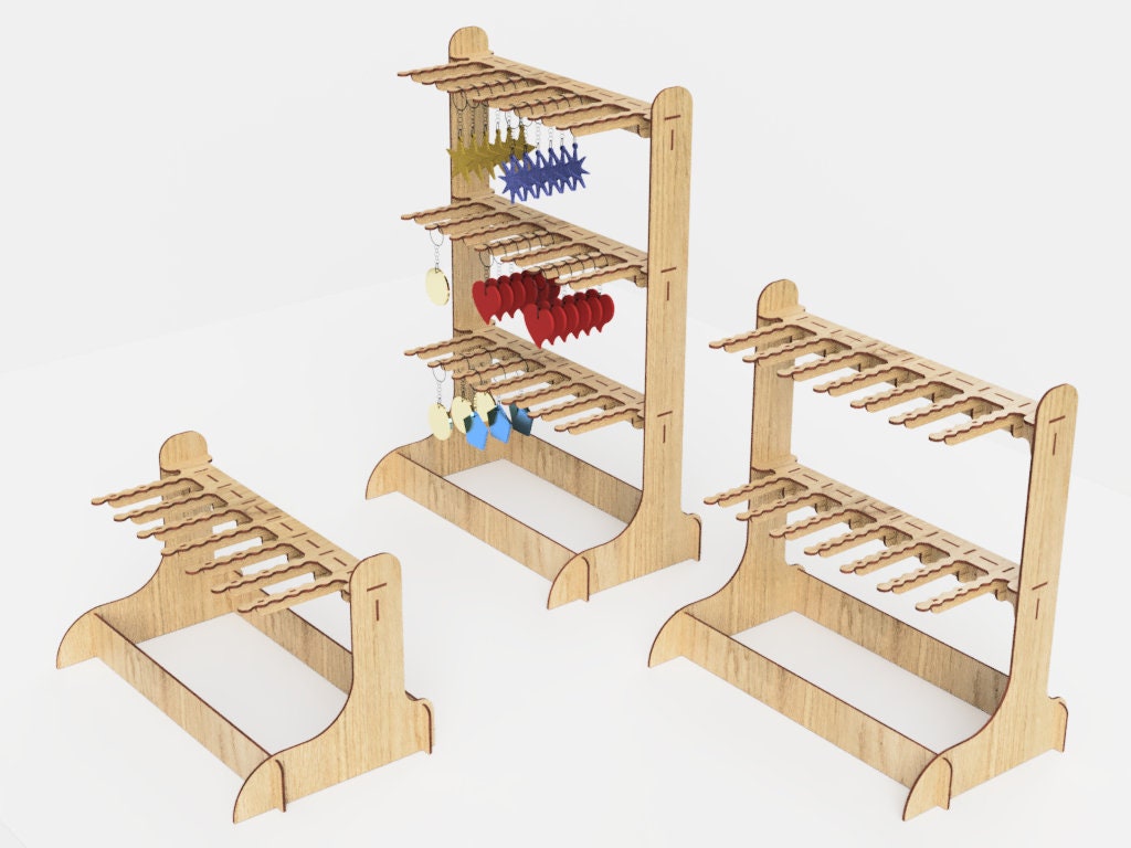 Keychain Display Stand Laser Cut 3 Size Handicraft Display Market ...