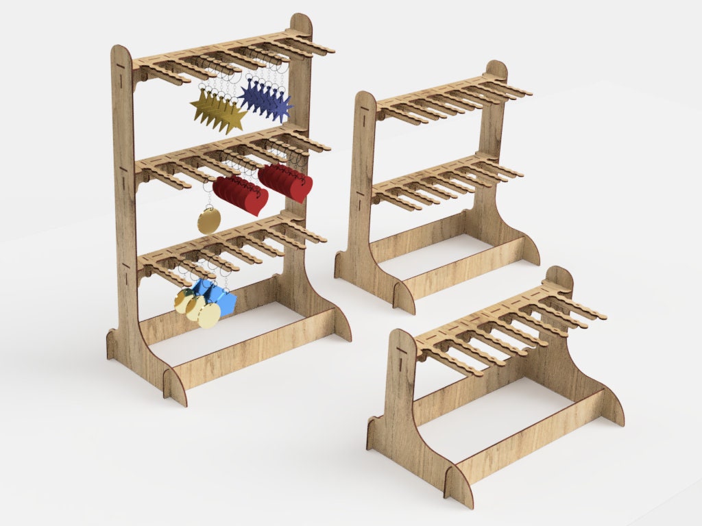 Keychain Display Stand Laser Cut 3 Size Handicraft Display Market ...