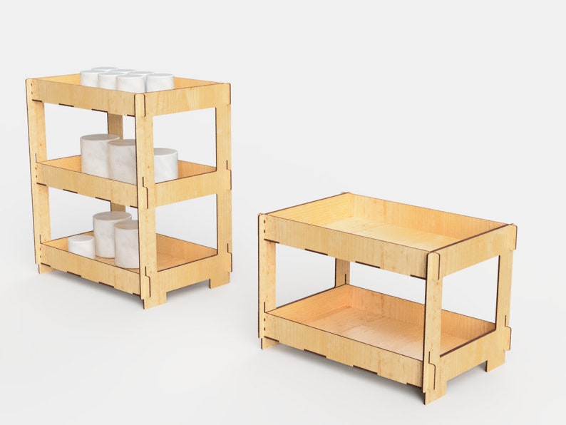 Retail Display Stand Laser Cut Template 2 Sizes 3 Tier Shelves Trade ...