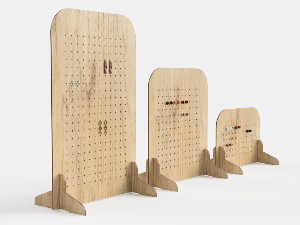 Simple Earring Showcase Set 3 Sizes Earring Organizer Laser - Etsy