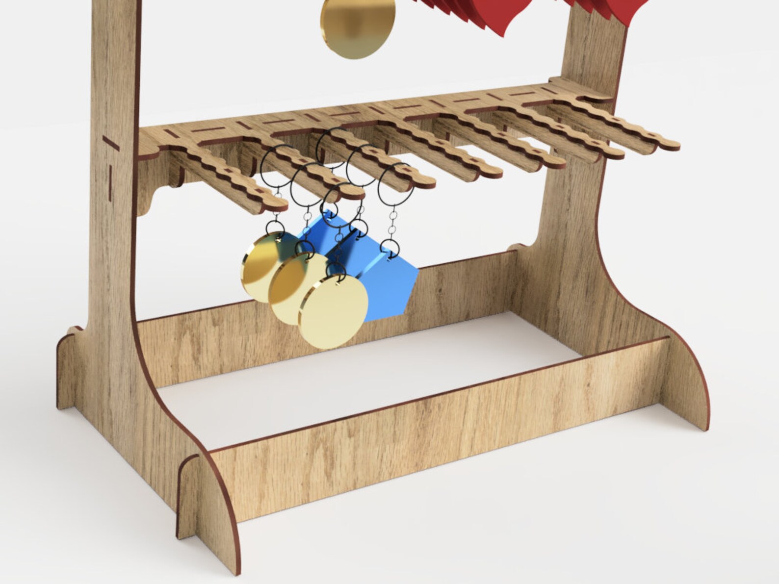 Keychain Display Stand Laser Cut 3 Size Handicraft Display Market ...