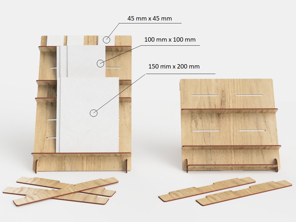 Card Counter Display Stand Laser Cut Svg Files Postcard Market Stall Market Stand Digital File ...