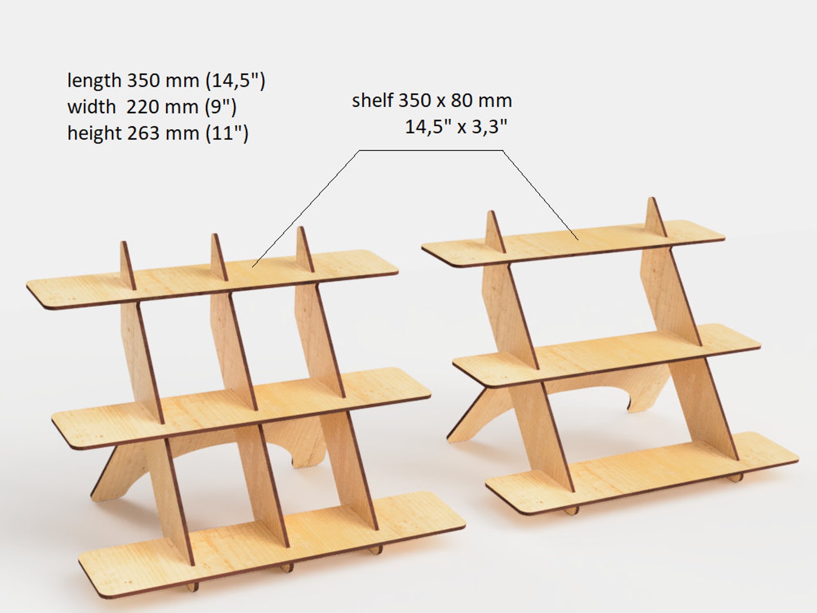Laser Cut Retail Display Stand Retail Shelving Mobile Showcase 3 Tiered ...
