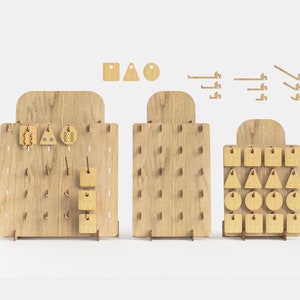 Earring Display Stand | Laser Cut File | Keychain Stand | Earring ...