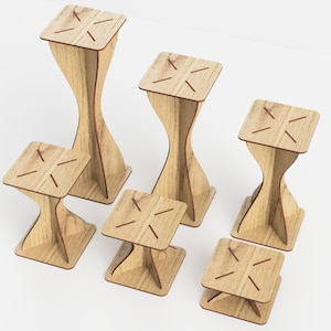 Retail Display Stand Laser Cut | Single-level Stand 6 Sizes | Countertop Riser Display | Podium ...