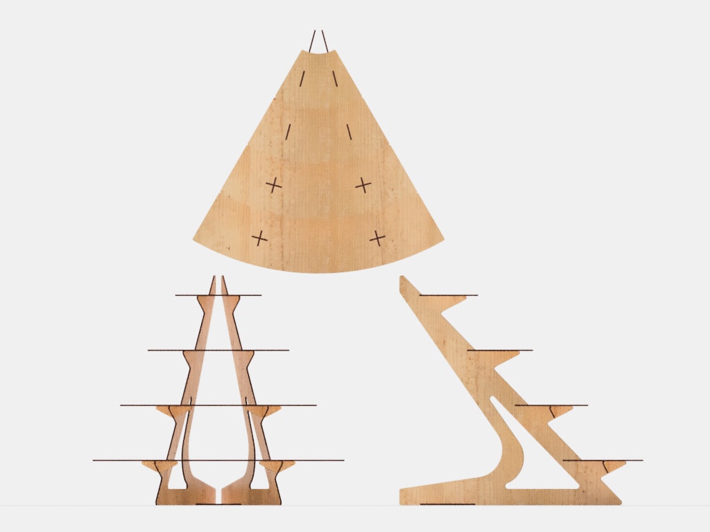 Rounded Stand Shelves SVG Laser Cut Files • Retail Stand SVG Files ...