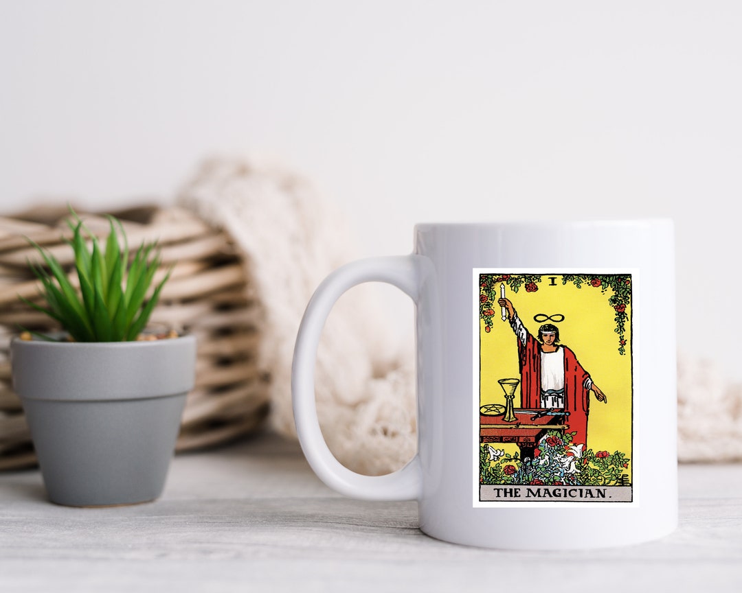 The Magician Tarot Card Mug Personalized Mug Floral Mug - Etsy