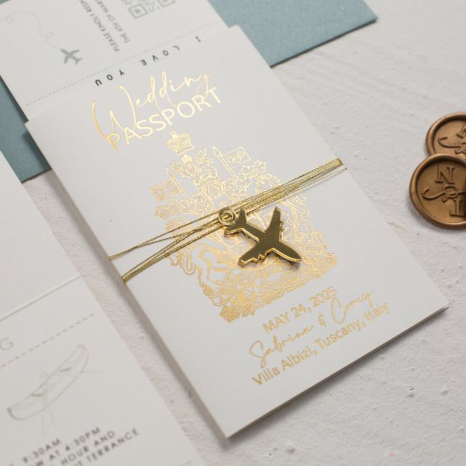 Passport Wedding Invitation Travel Theme Wedding Invitation Set ...