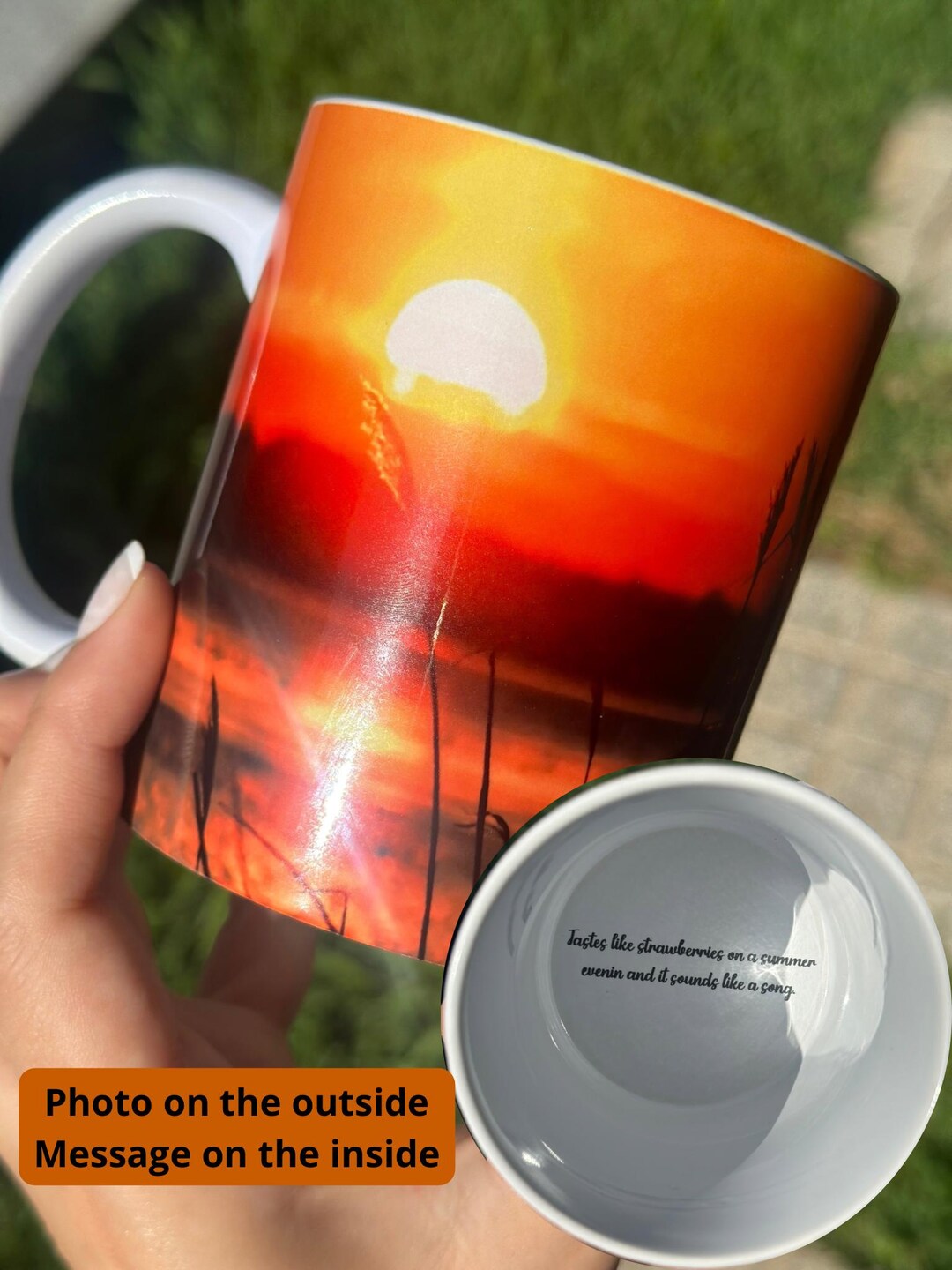 Custom Photo Mug With Hidden Engraved Message Inside - Personalized ...