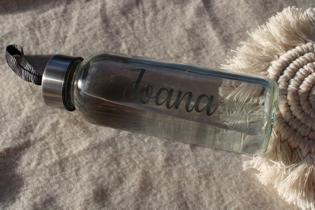 Custom Engraved Glass Bottle Personalized Name or Message - Etsy