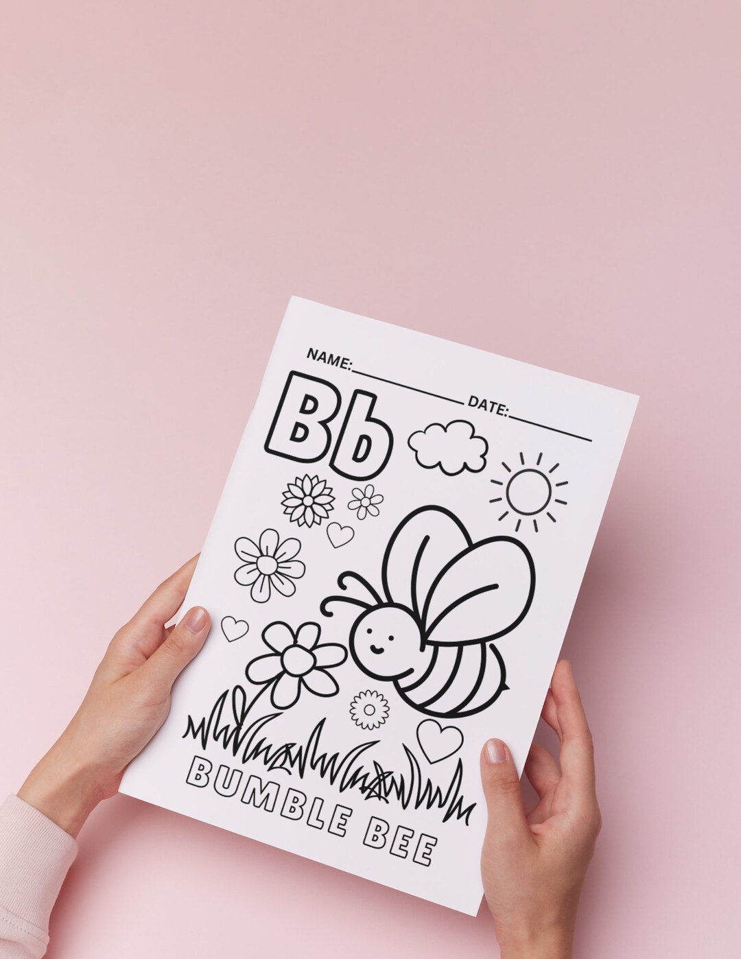 Printable Coloring Book Pages: Fun & Relaxing Alphabet Letter B Design ...
