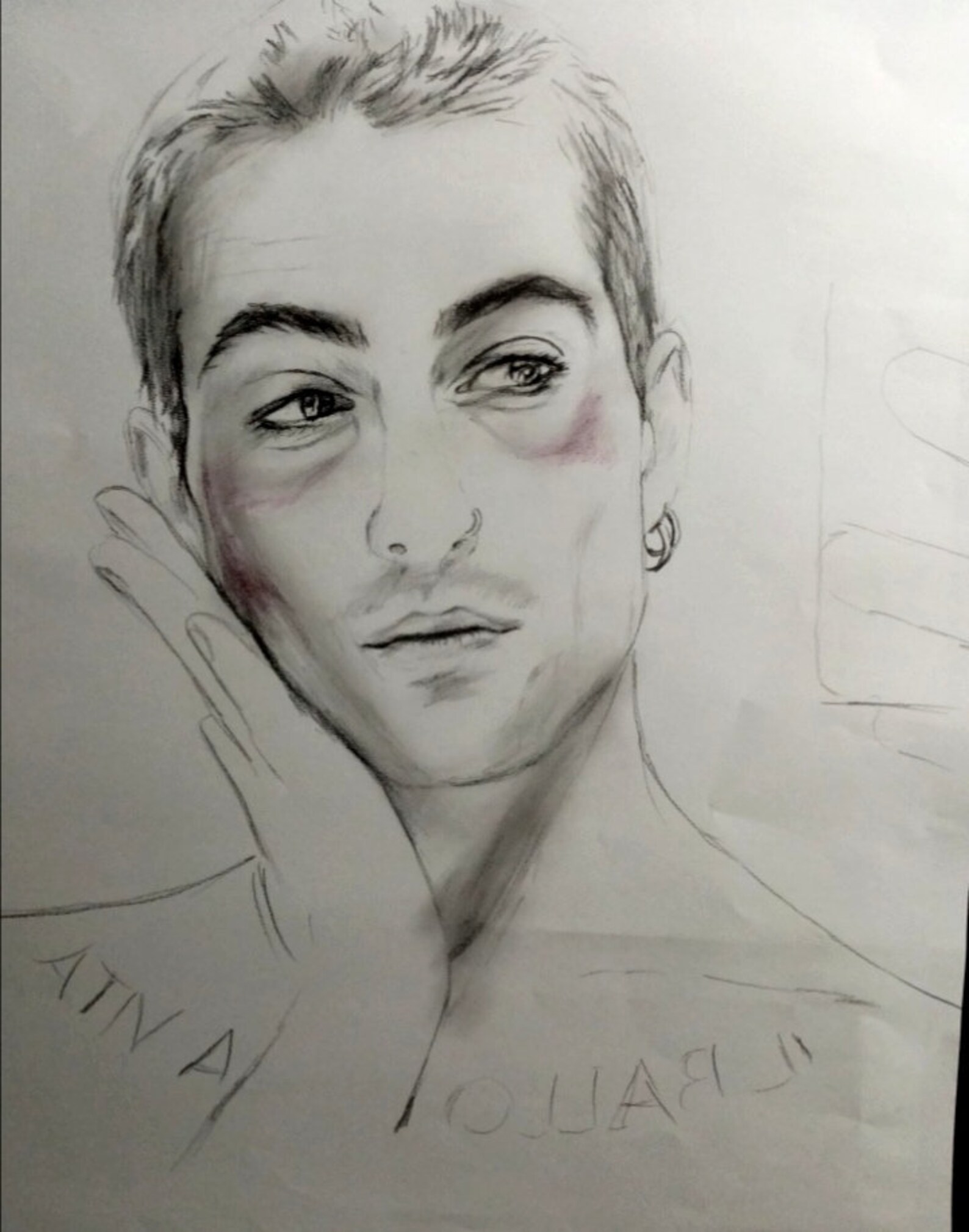 Portrait of Damiano David From Måneskin - Etsy