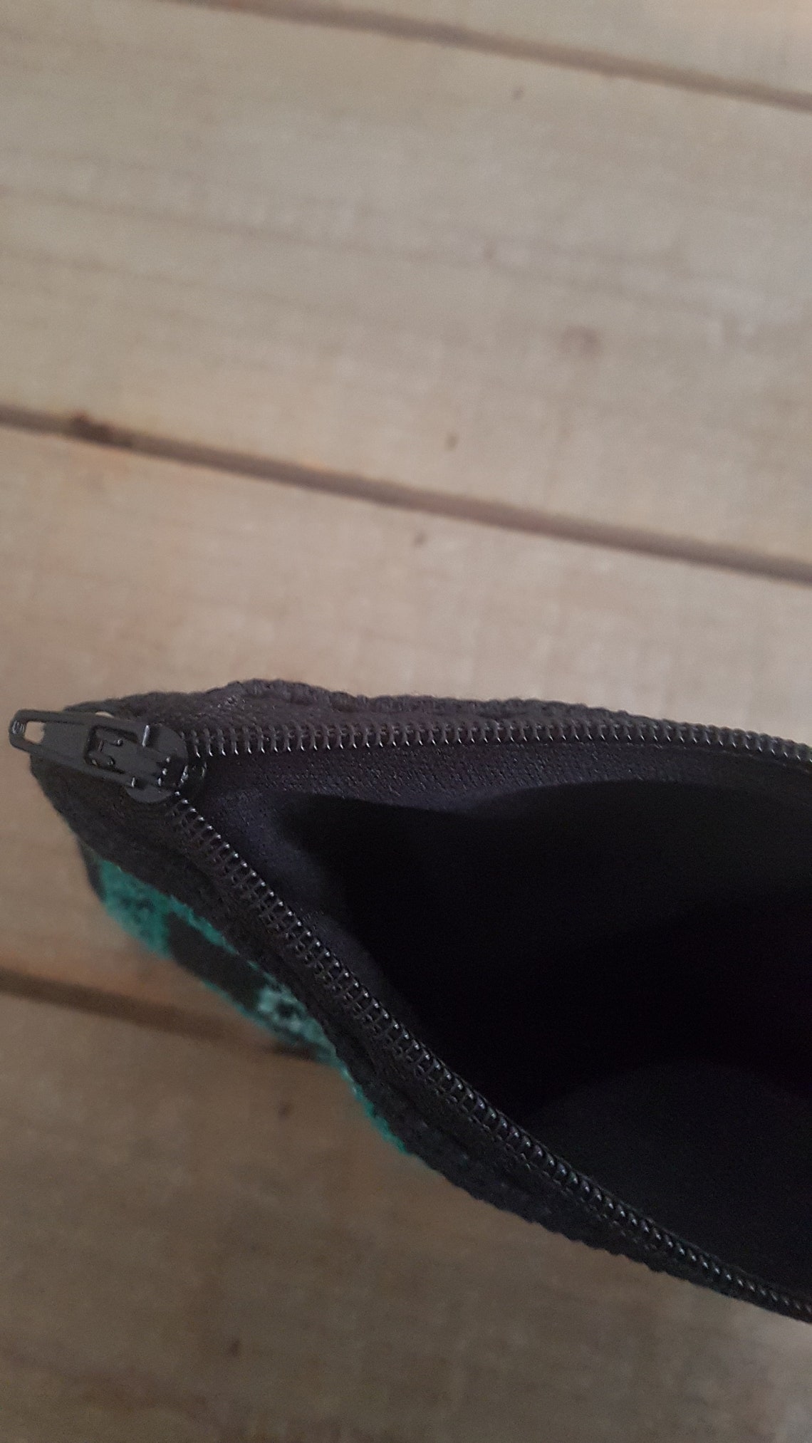 Mini Bag / Wallet With Turquoise-green Embroidery From Palestine - Etsy