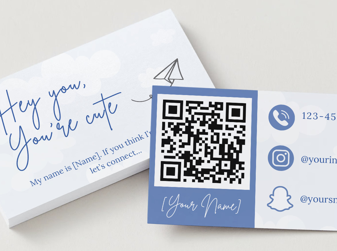 Dating Card, Editable Business Cards Template, Dating Business Card ...