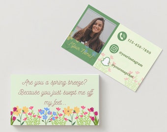Dating Business Card, Editable Business Cards Template, Dating, Flirty ...