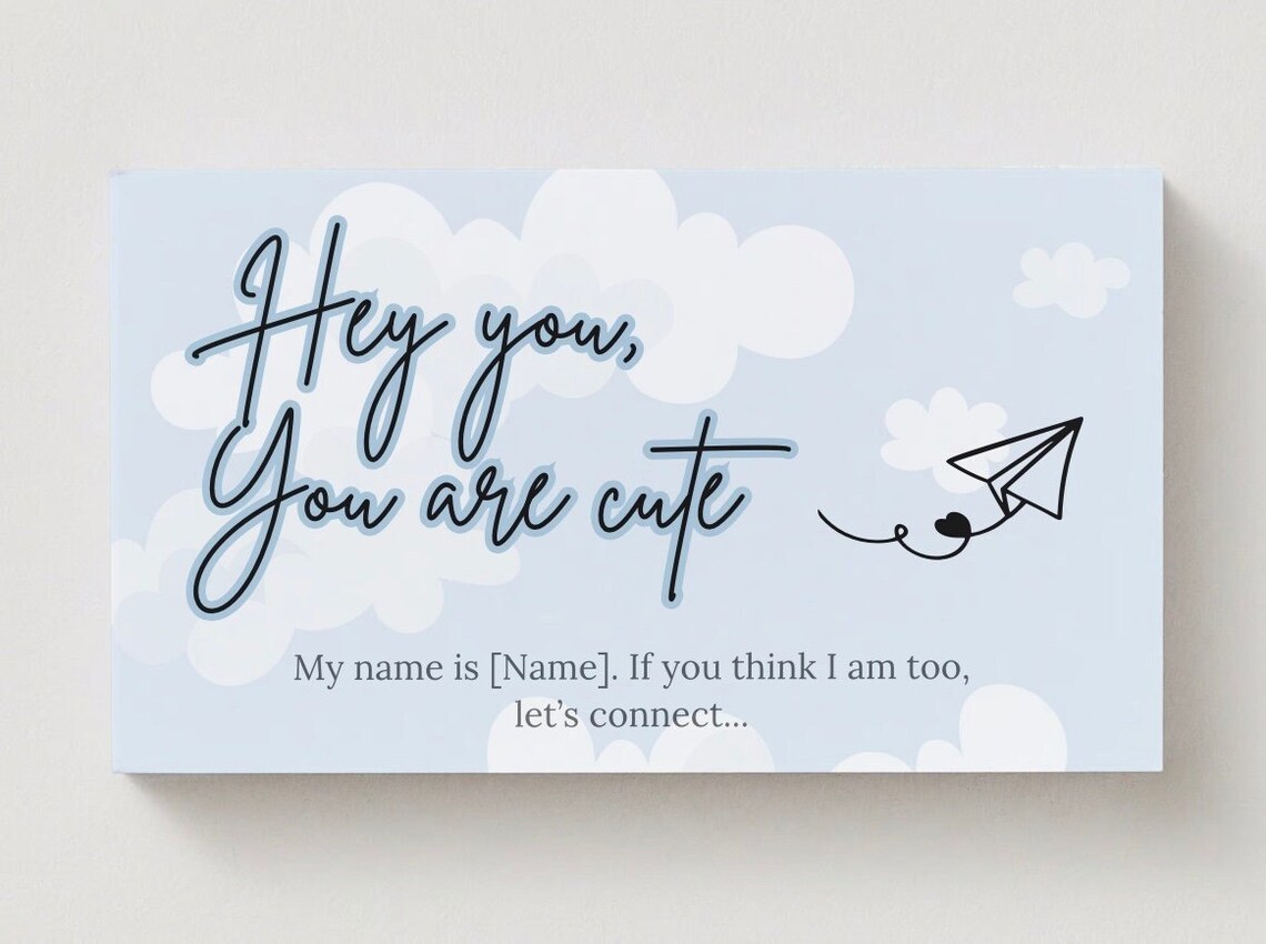 Dating Business Card, Editable Business Cards Template, Dating, Flirty ...