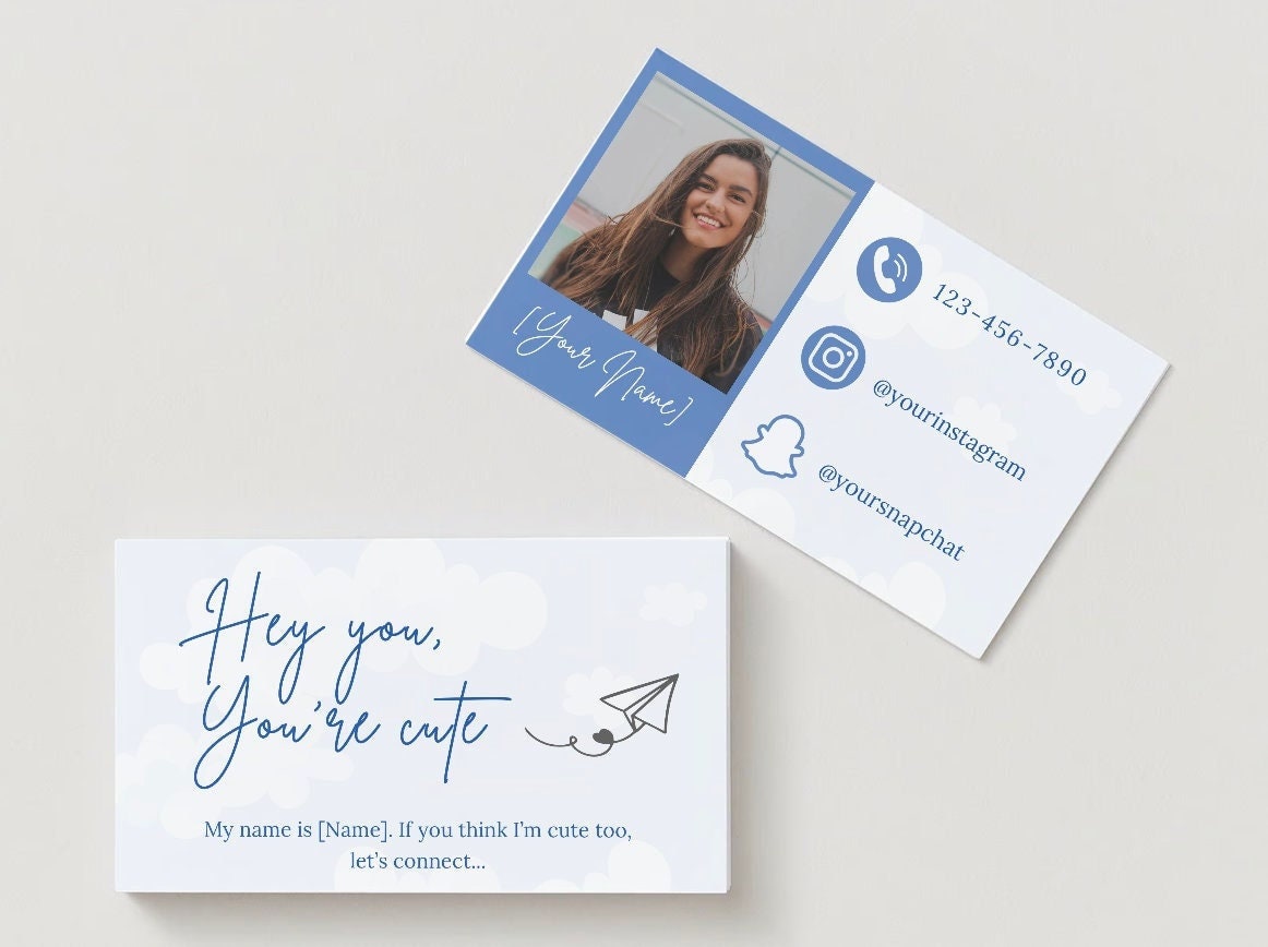 Dating Card, Editable Business Cards Template, Dating Business Card ...