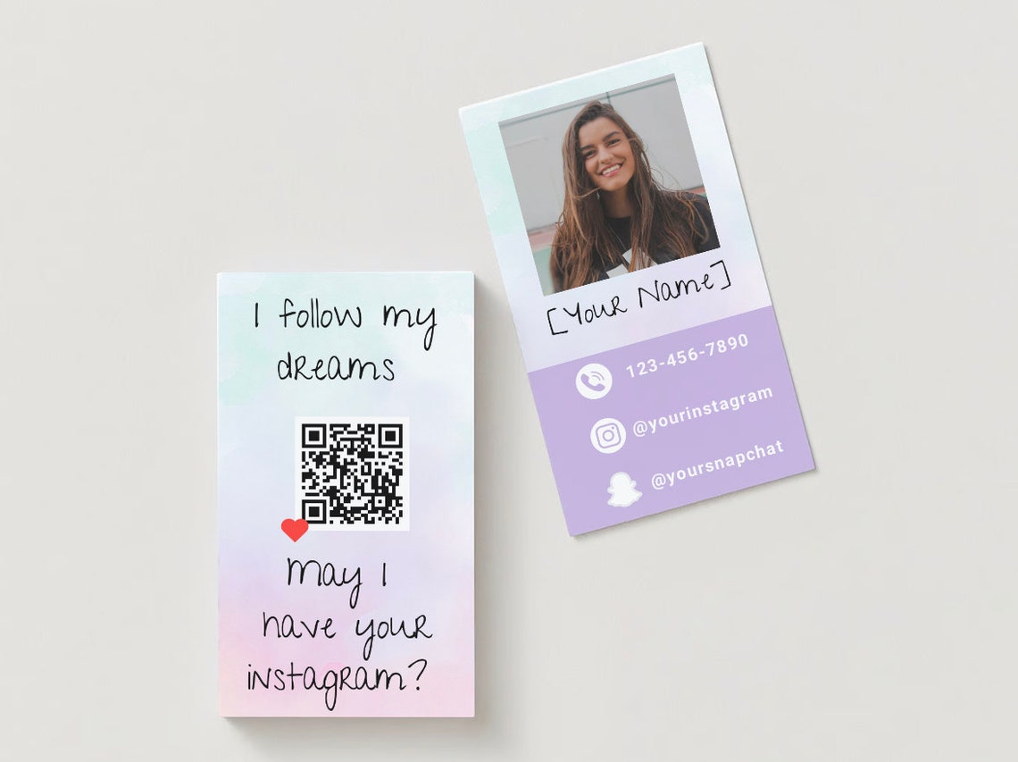 Dating Card, Editable Business Cards Template, Dating Business Card ...
