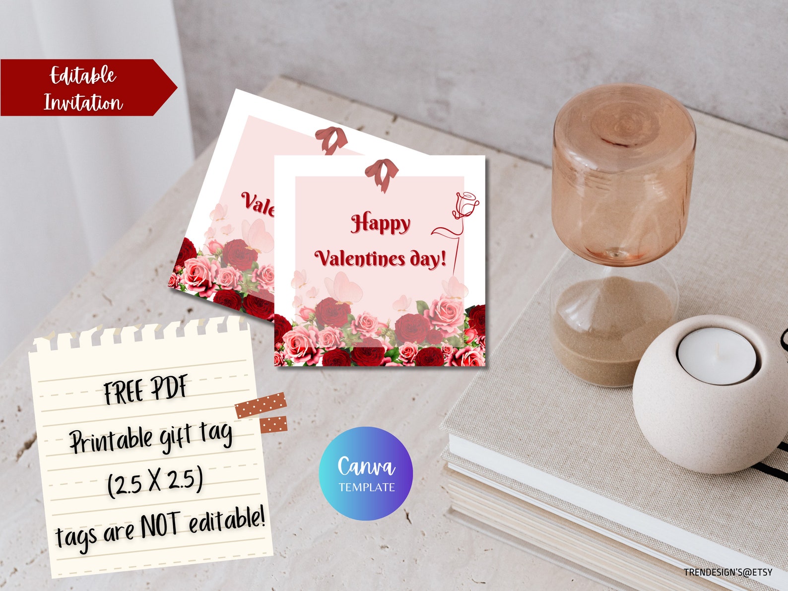 Editable Digital Valentines Invitation | Valentine's Day Party ...
