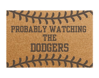 LA Dodgers Laser Engraved Home Door Mat Coir, Coconut Hair, 30 X 18 ...
