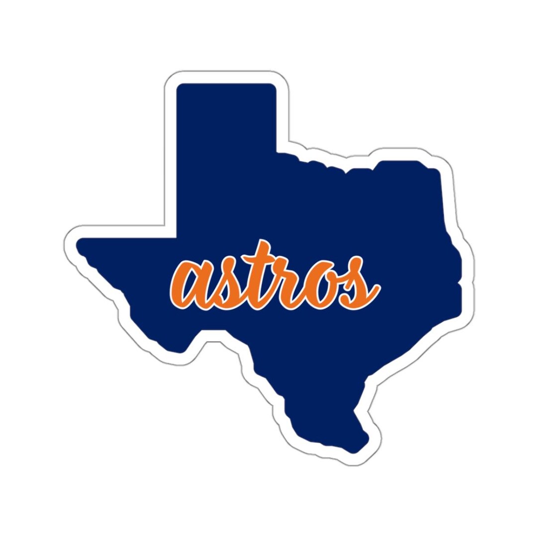 MLB Baseball Houston Astros State Shape Kiss-cut Sticker - Etsy