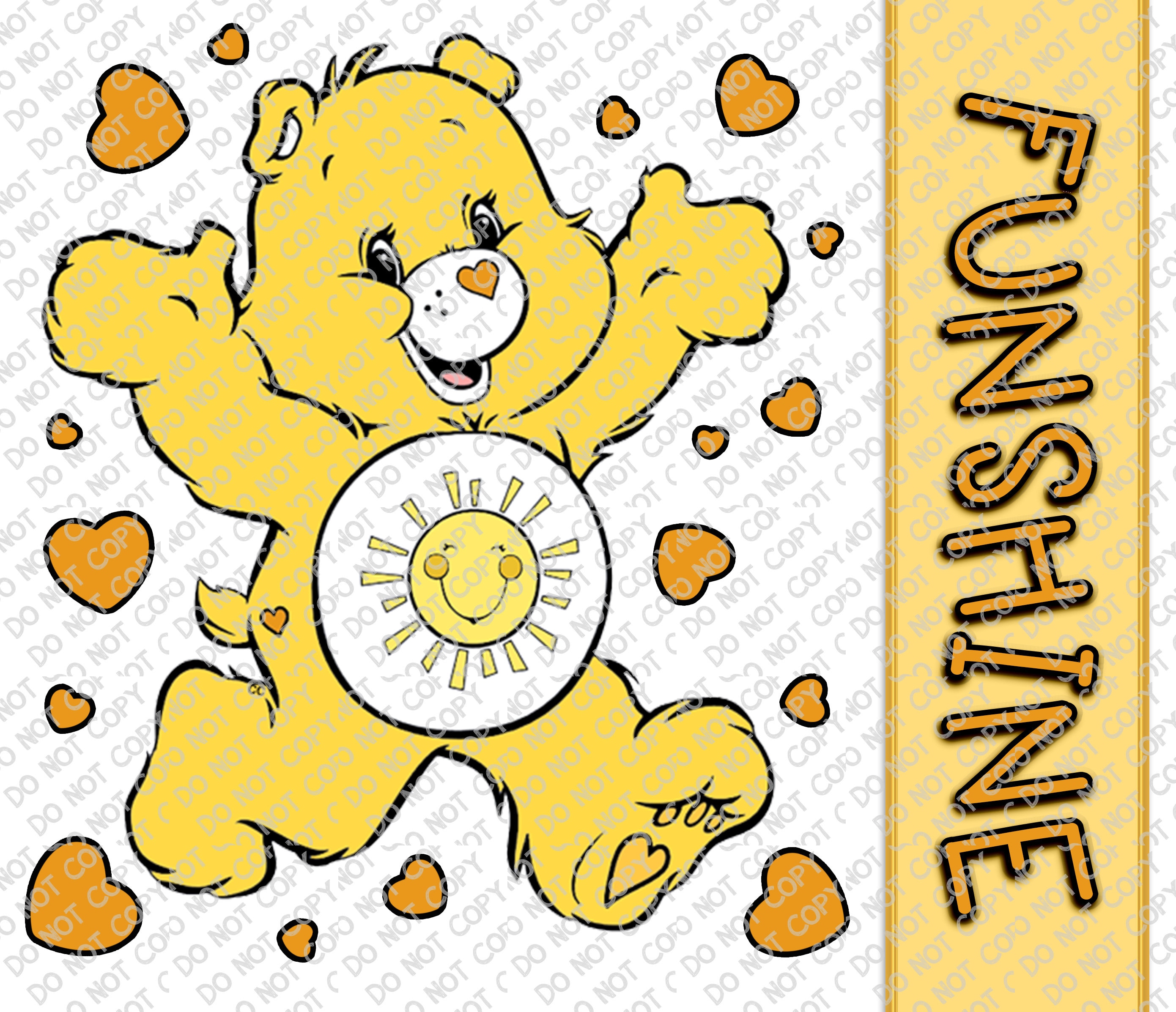 Funshine Carebear 20oz Tumbler Wrap - Etsy