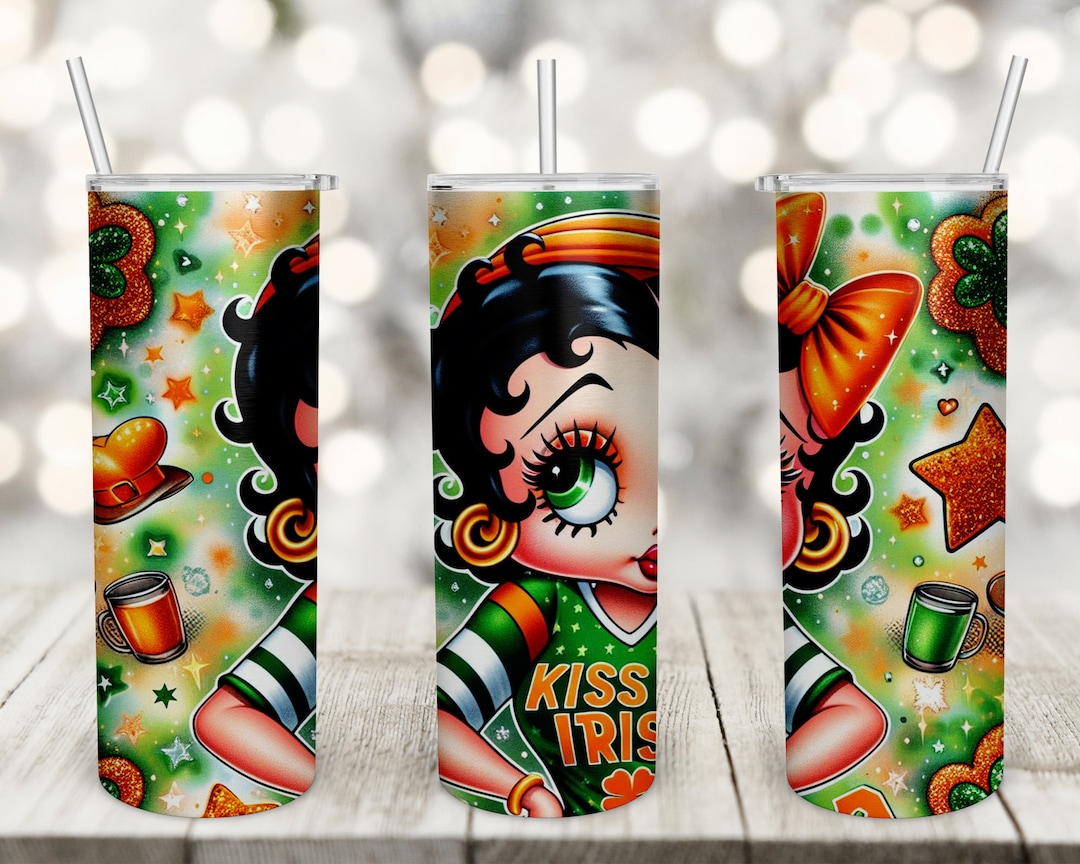 2 - Betty Boop Irish 20oz Tumbler Wraps - Etsy